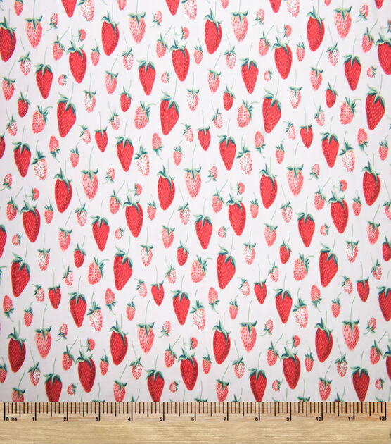 Super Snuggle Tossed Strawberries Flannel Fabric Joann