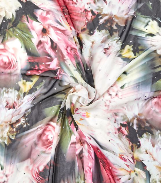 Badgley Mischka Rhinestone Chiffon Print Fabric Joann