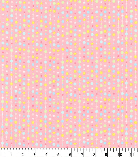 Robert Kaufman Starry Beads Pink Nursery Fabric Joann