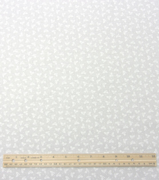 White Double Leaves Quilt Cotton Fabric By Quilters Showcase Joann