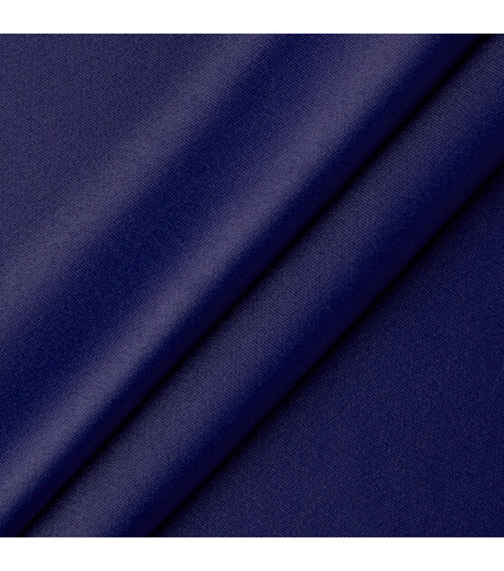 Badgley Mischka Navy Stretch Crepe Satin Fabric Joann