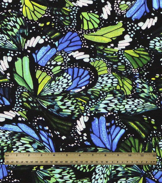 Butterfly Wings On Black Super Snuggle Flannel Fabric Joann