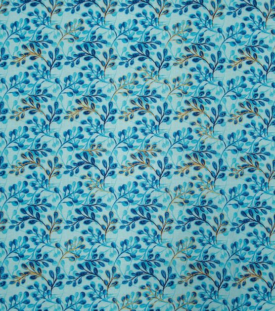 Teal And Vines Quilt Metallic Cotton Fabric By Keepsake Calico Joann