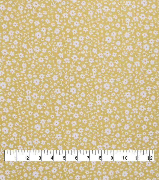 Tiny Daisy Yellow 108 Wide Flannel Fabric Joann
