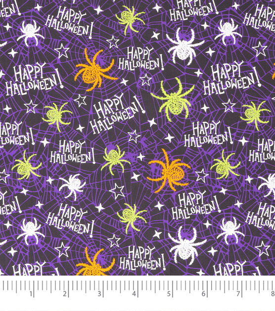 Singer 18 X 21 Spiderweb Halloween Cotton Fabric Quarter Bundle 5pc