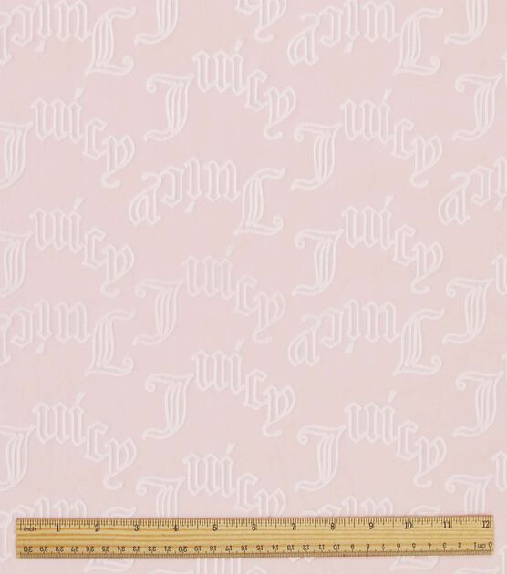 Juicy Couture Light Pink Embossed Velour Knit Fabric Joann