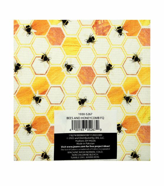 Bees And Honeycomb 1 Piece Cotton Fabric Quarter Joann