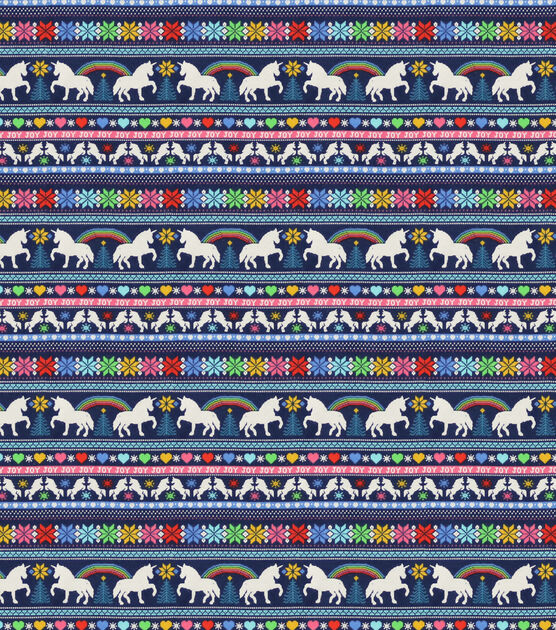 Unicorn Fair Isle Super Snuggle Flannel Fabric Joann
