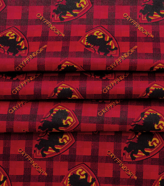 Harry Potter Gryffindor Plaid Patch Flannel Fabric Joann