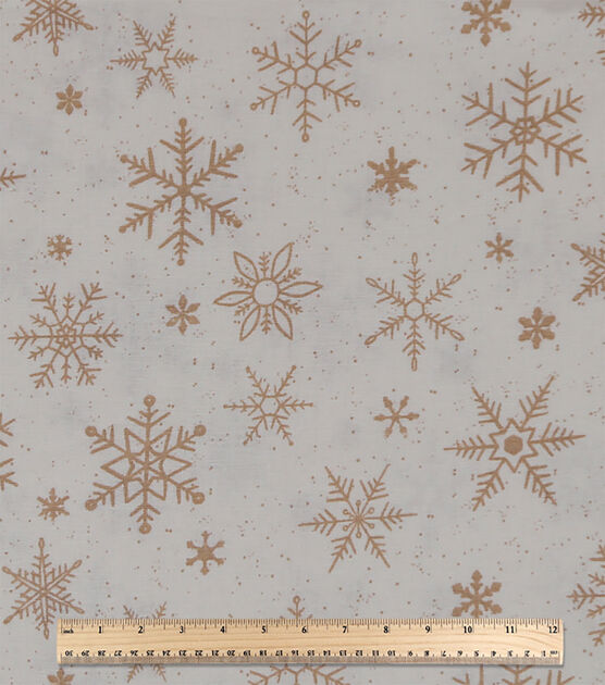 Snowflakes And Dots On Cream Christmas Cotton Fabric Joann
