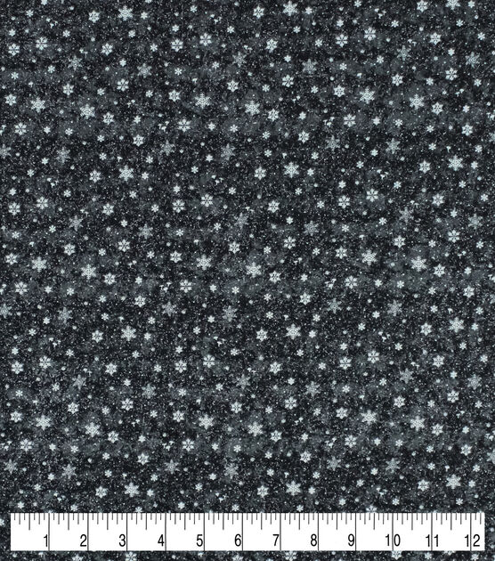 Snowflakes On Christmas Glitter Cotton Fabric Joann