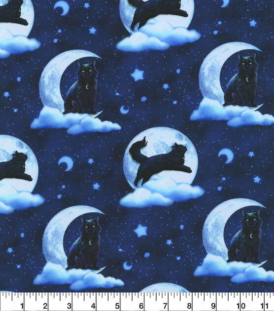 Robert Kaufman Halloween Blue Mystic Moon Cotton Fabric Joann