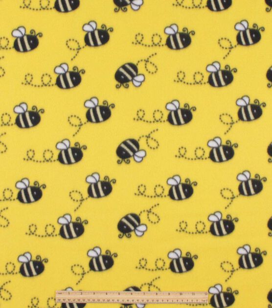 Bees On Yellow Craft Fleece Fabric By Happy Value Joann