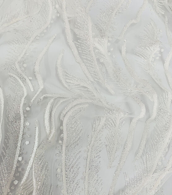 Bridal Glitter Vines On Mesh Fabric Joann