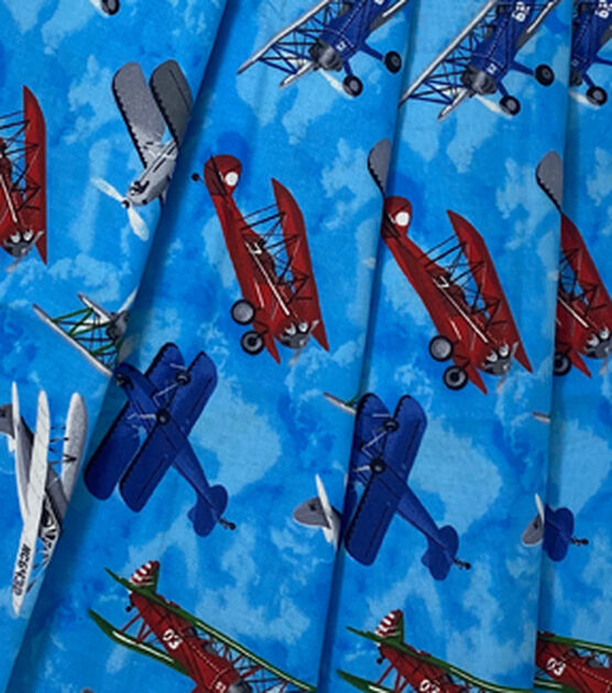 Fabric Traditions Tossed Airplanes Novelty Cotton Fabric Joann