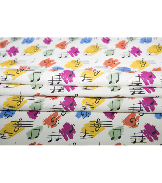 Super Snuggle Multi Color Music Notes Flannel Fabric Joann