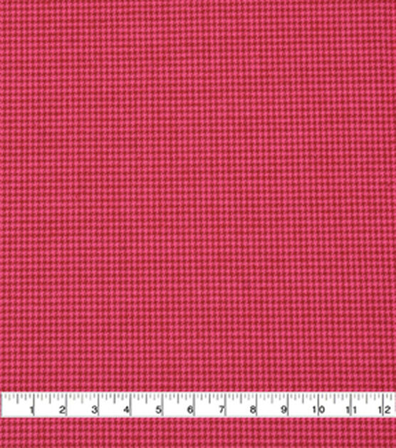 Pink Houndstooth Brushed Cotton Shirting Fabric Joann