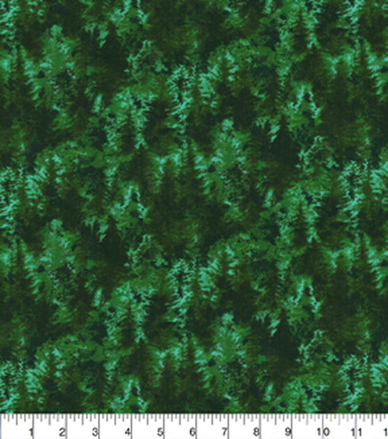 Fabric Traditions Tonal Pine Tree On Green Christmas Cotton Fabric Joann