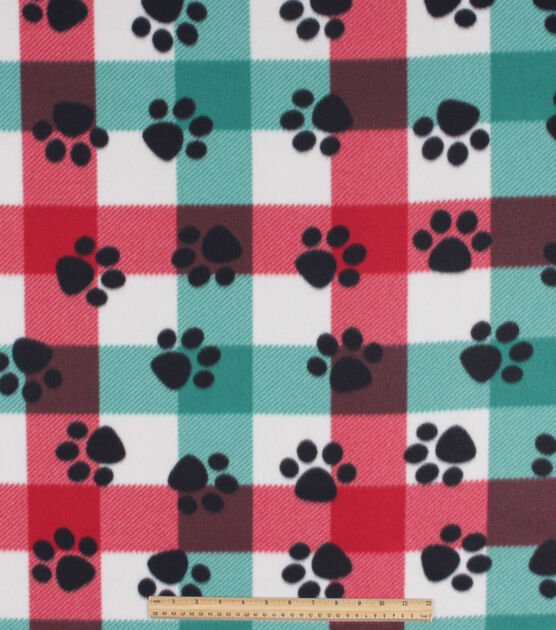 Paws On Plaid Blizzard Prints Fleece Fabric Joann