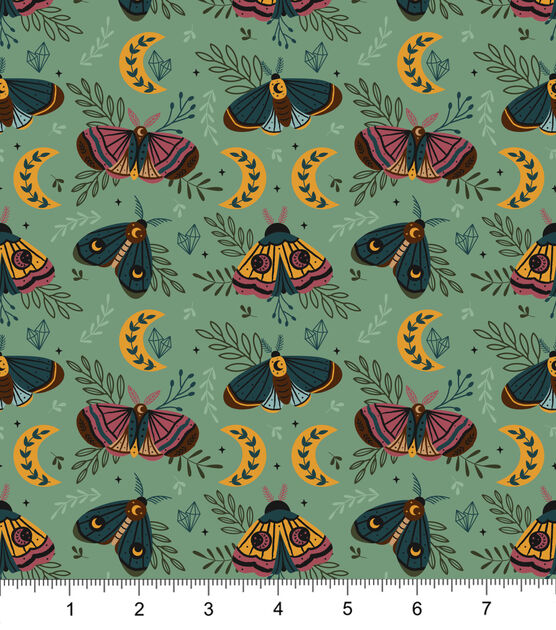 Butterflies On Green Novelty Cotton Fabric Joann