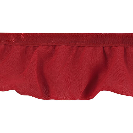 Simplicity Chiffon Ruffled Trim 2 Red Joann