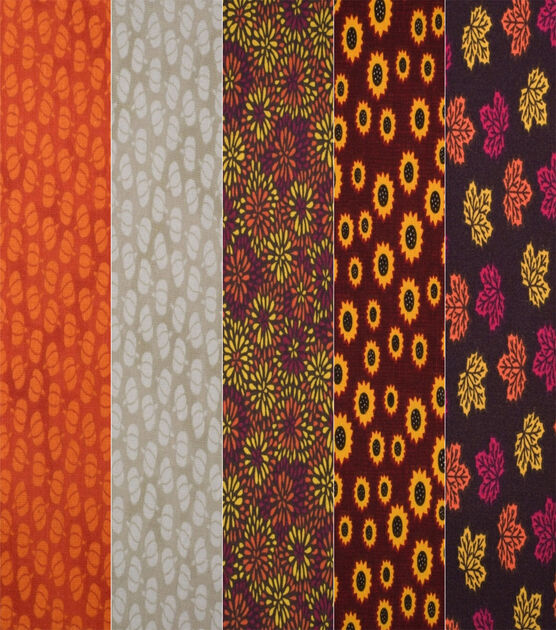 18 X 21 Fall Showcase Cotton Fabric Quarter Bundle 5ct Joann