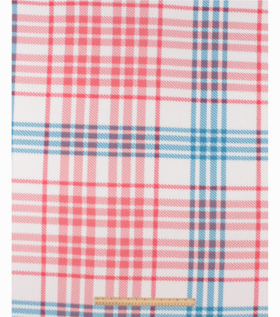 48 Wide Red And Blue Sweet Tartan No Sew Fleece Blanket By Make It Give