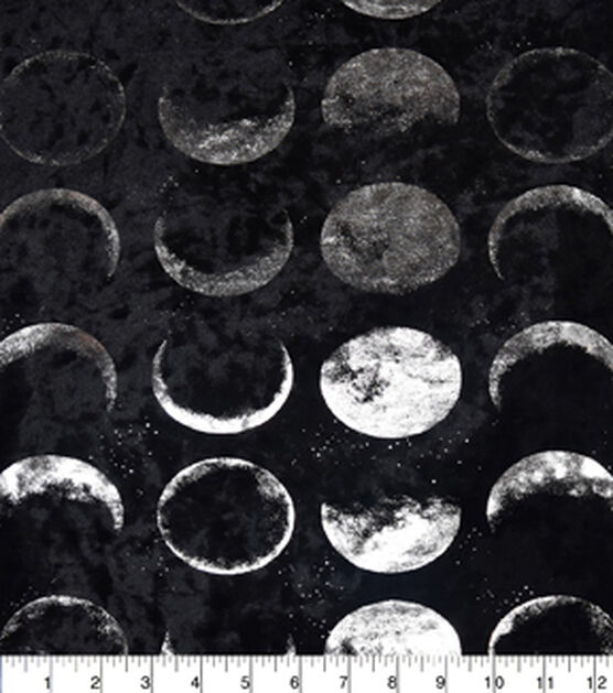 Black Moon Phases Crushed Velvet Fabric By The Witching Hour Joann
