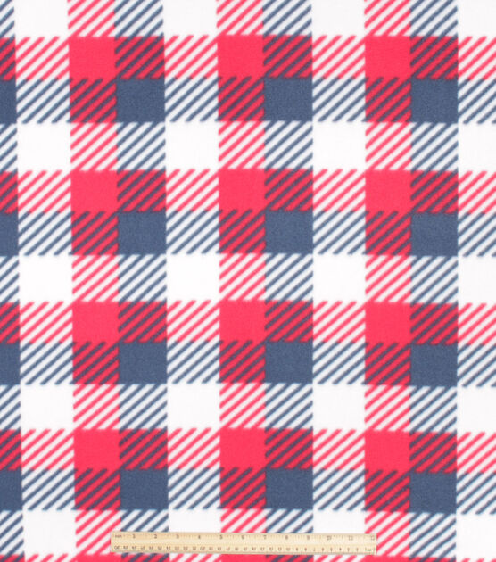 Patriotic Plaid Blizzard Prints Fleece Fabric Joann