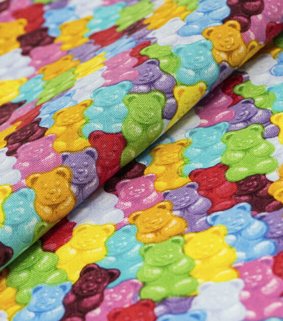 Singer Multicolor Gummy Bears Quilt Cotton Fabric Joann