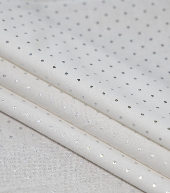 White Foil Pin Dots Quilt Cotton Fabric By Keepsake Calico Joann
