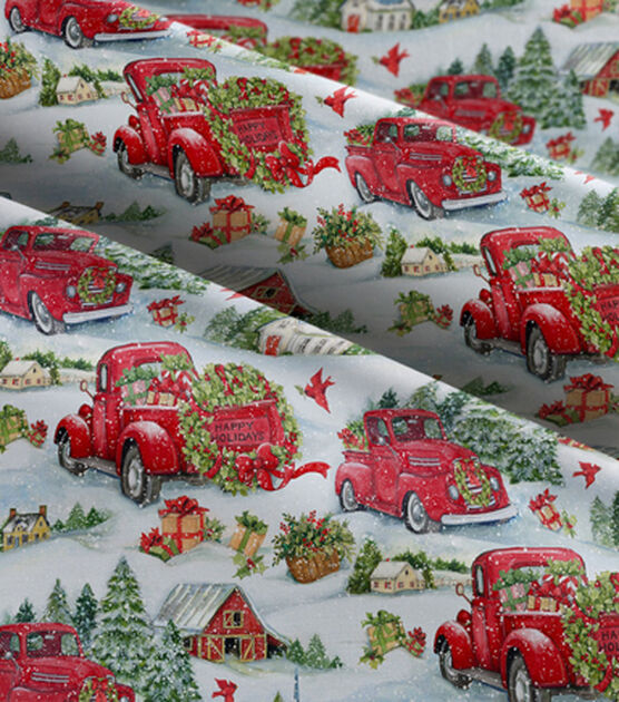 Springs Creative Wreath Barn Christmas Cotton Fabric Joann