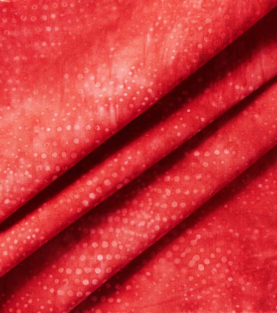 Red Dotted Texture Batik Cotton Fabric Joann