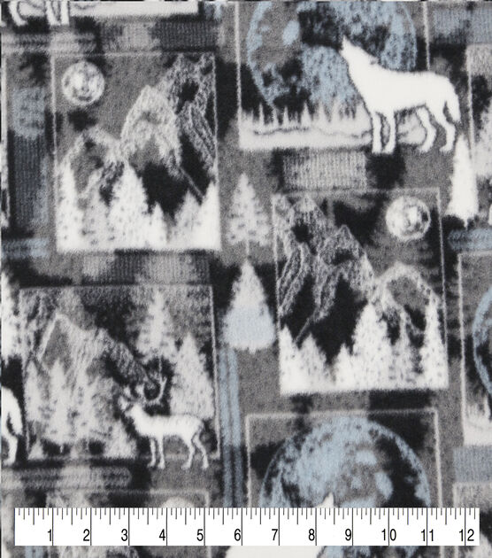 Wolves And Moon Patch Anti Pill Fleece Fabric Joann