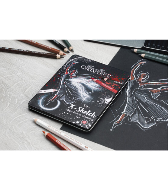 Cretacolor X Sketch Mega Pencil Drawing Tin Box Set 12pc Joann