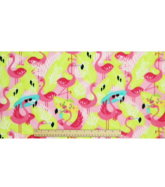 Pink Flamingos Anti Pill Plush Fleece By Pop Joann