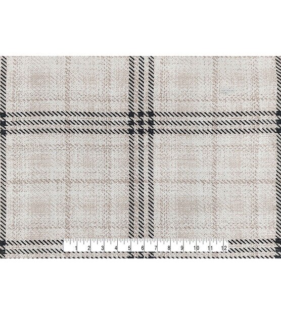 Cream Plaid Cotton Canvas Fabric Joann