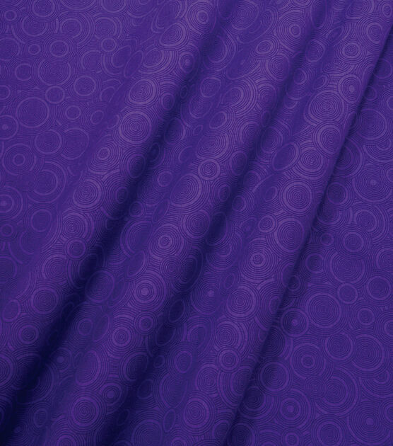 Dark Purple Circles Quilt Cotton Fabric By Quilters Showcase Joann