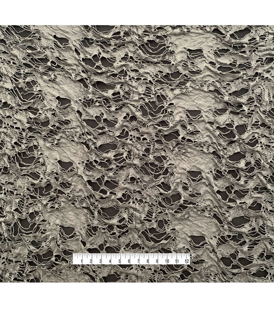 The Witching Hour Monster Shreds Black Grey Knit Halloween Fabric Joann