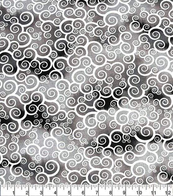 Scroll On Black Quilt Cotton Fabric By Keepsake Calico Joann