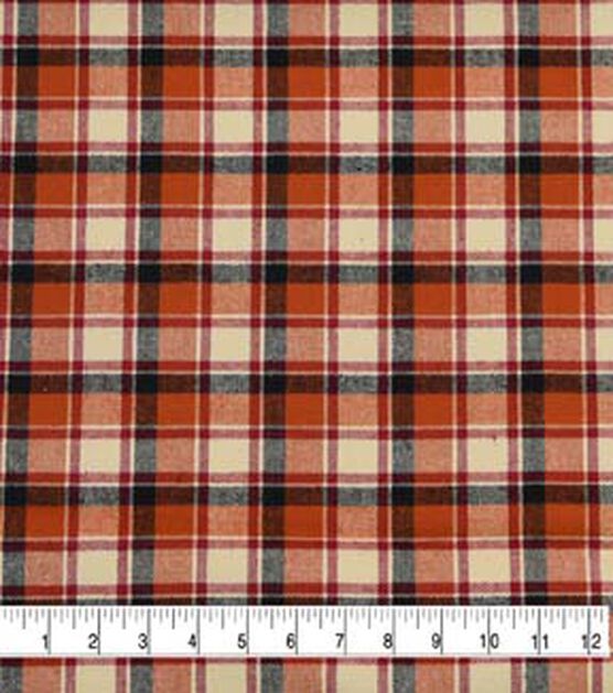 Eddie Bauer Rust Check Brushed Plaid Shirting Fabric Joann
