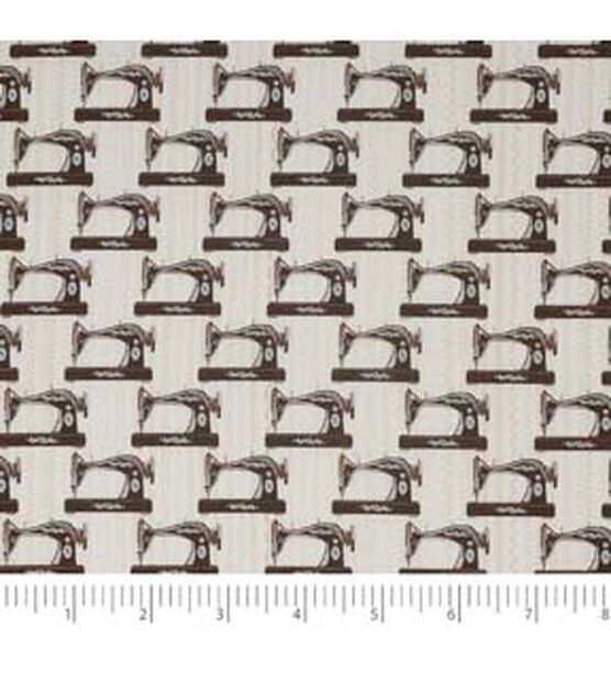 Singer Sewing Machines On White Cotton Fabric Joann