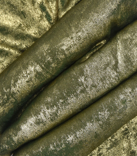 Green Metallic And Foil Abstract Chiffon Fabric Joann