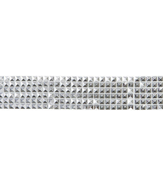 Simplicity Plastic Pyramid Chain Trim 2 Silver Joann
