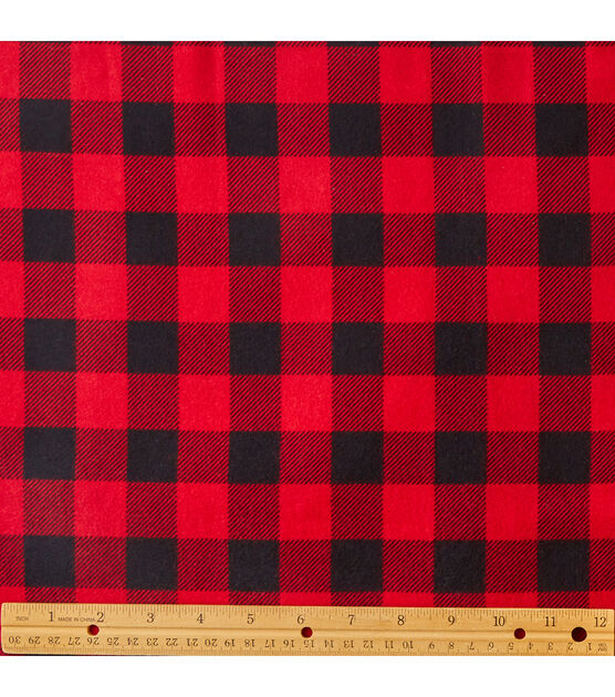 Eddie Bauer Red And Black Buffalo Flannel Prints Fabric Joann
