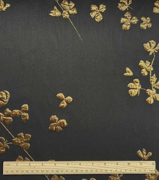 Black Metallic Floral Brocade Fabric Joann