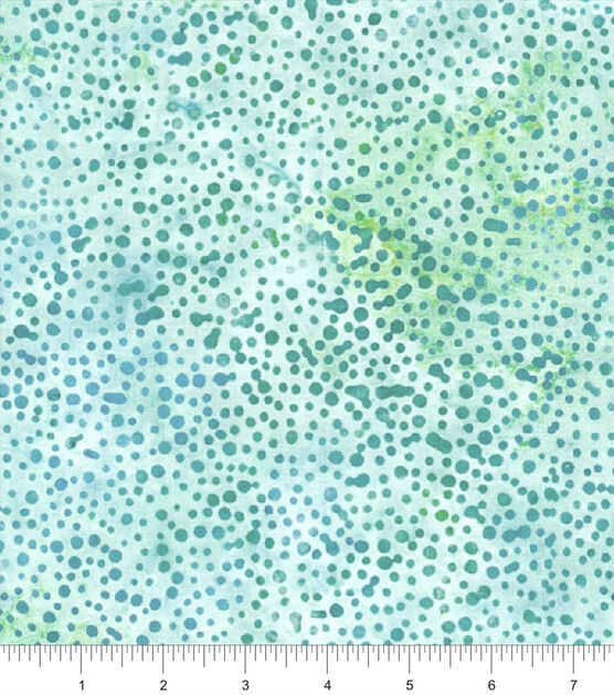 Green Water Lily Dots Batik Cotton Fabric Joann