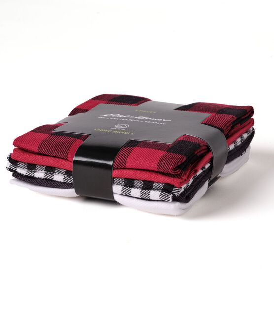 Eddie Bauer Red And Black Yarn Dyed Cotton Fabric Quarter Bundle 5pc Joann