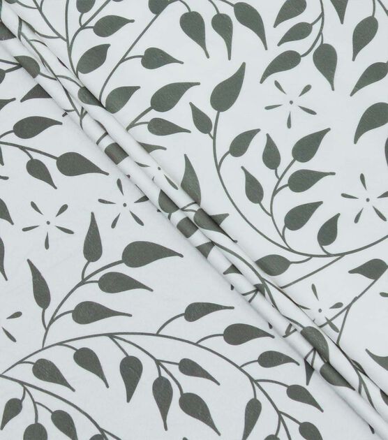 Leafy Vines On White Soft And Minky Fleece Fabric Joann