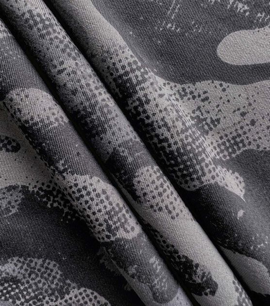 Eddie Bauer Black Camo Trail Knit Fabric Joann